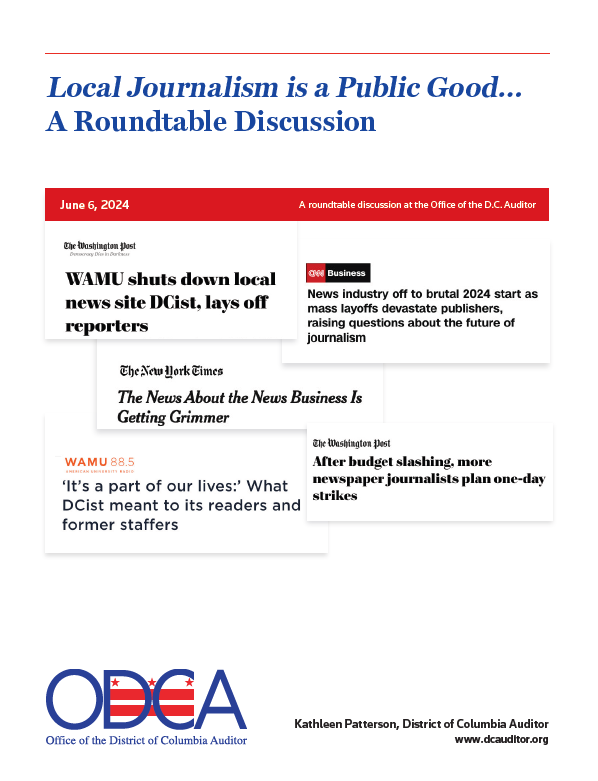 Local Journalism is a Public Good… A Roundtable Discussion - Office of ...